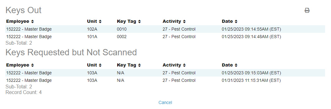 HandyTrac Key Control